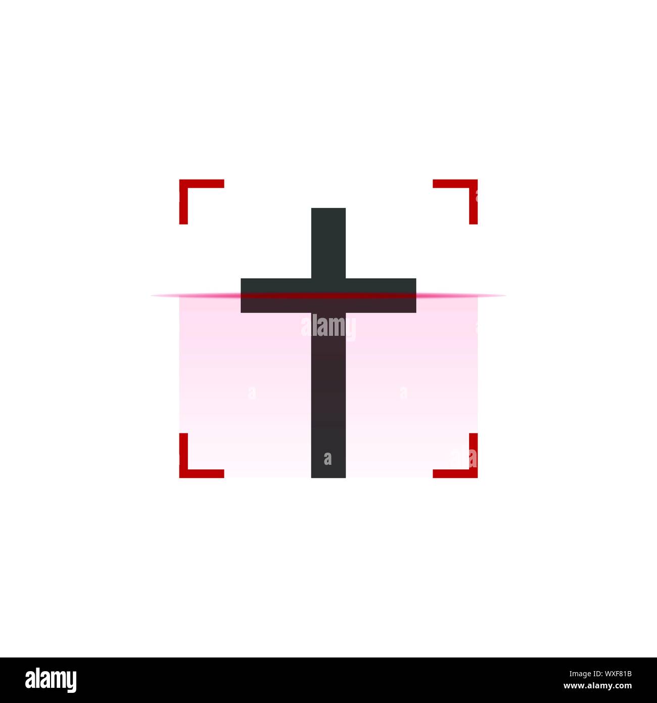 Christian cross scanning symbol. Stock vector illustration isolated on ...