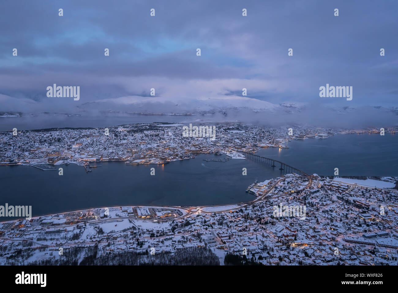 Aerial view strait in tromso hi-res stock photography and images - Alamy