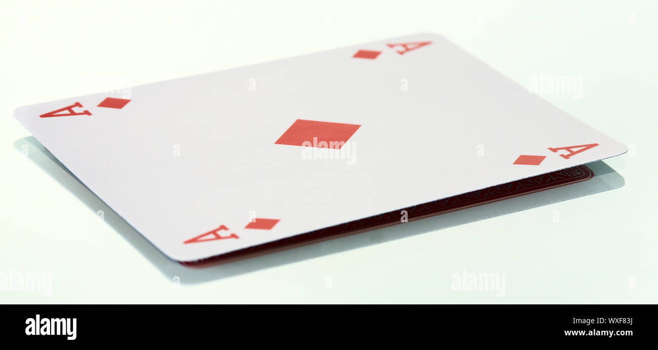 The ace of diamonds on the smooth surface background Stock Photo - Alamy