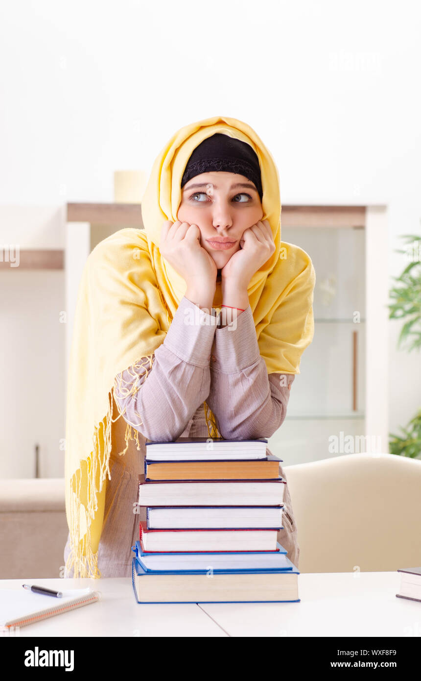 Female student in hijab preparing for exams Stock Photo - Alamy