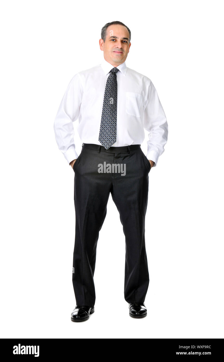 Business man in suit isolated on white background Stock Photo - Alamy