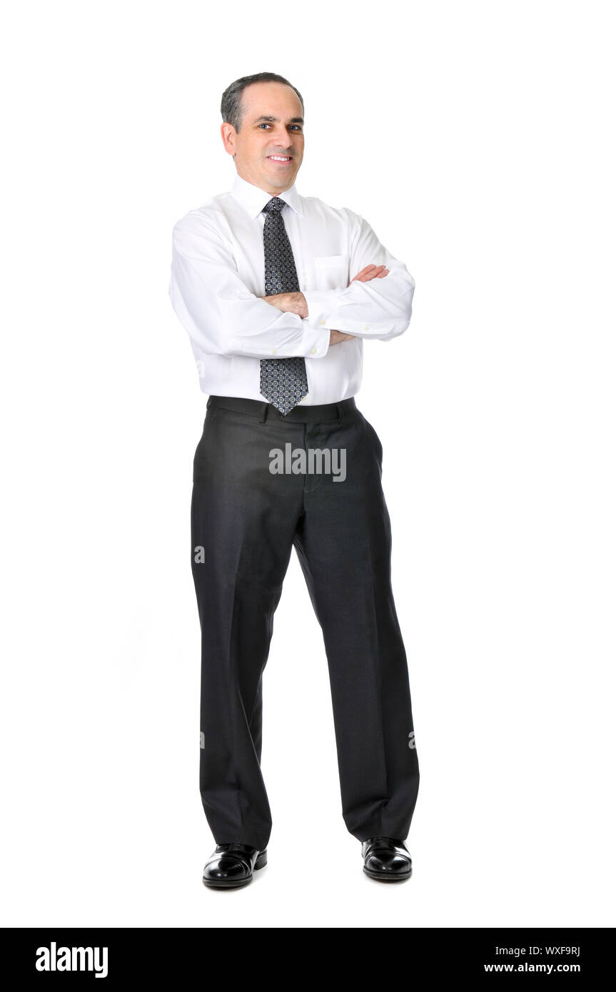 Business man in suit isolated on white background Stock Photo - Alamy
