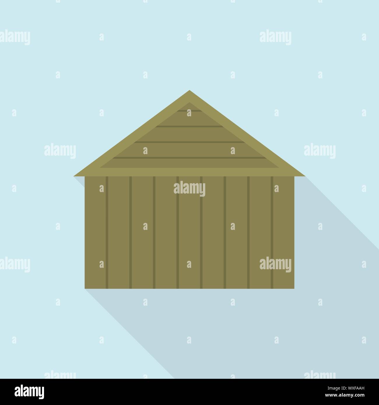 Farm wood warehouse icon. Flat illustration of farm wood warehouse ...