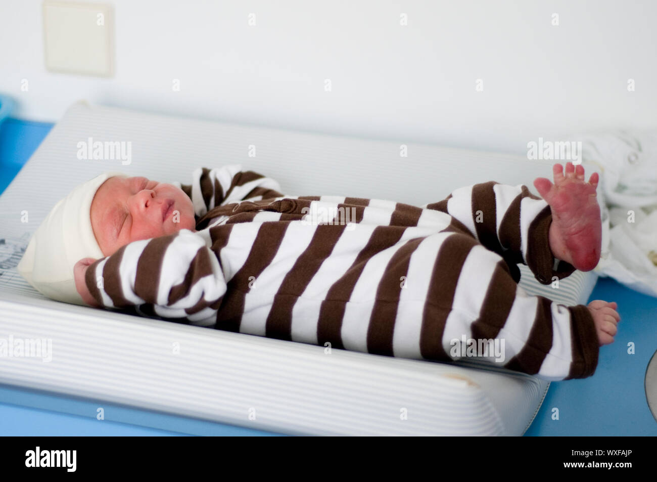Just born baby sleeping Stock Photo - Alamy