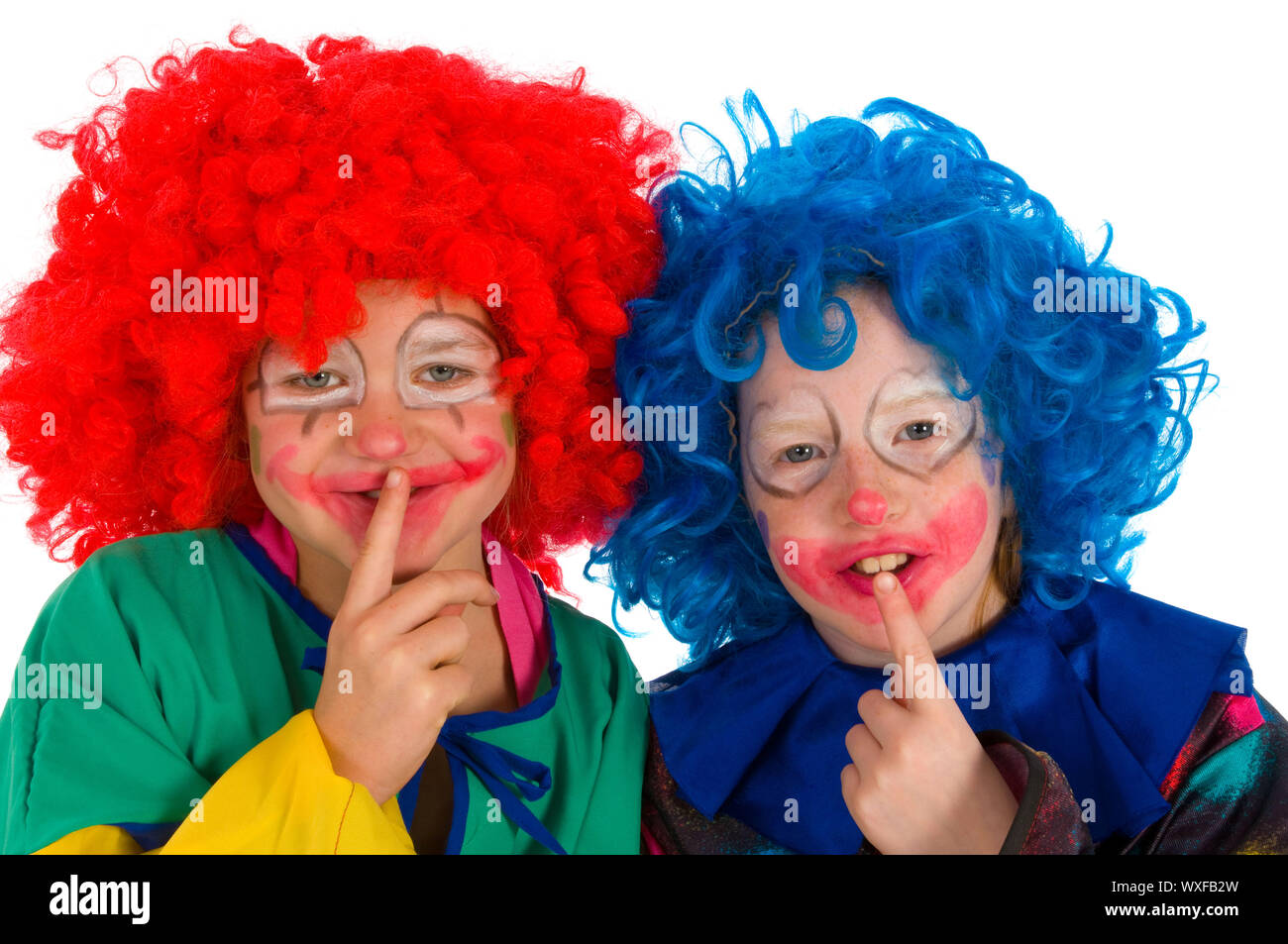 Two funny little clowns Stock Photo - Alamy