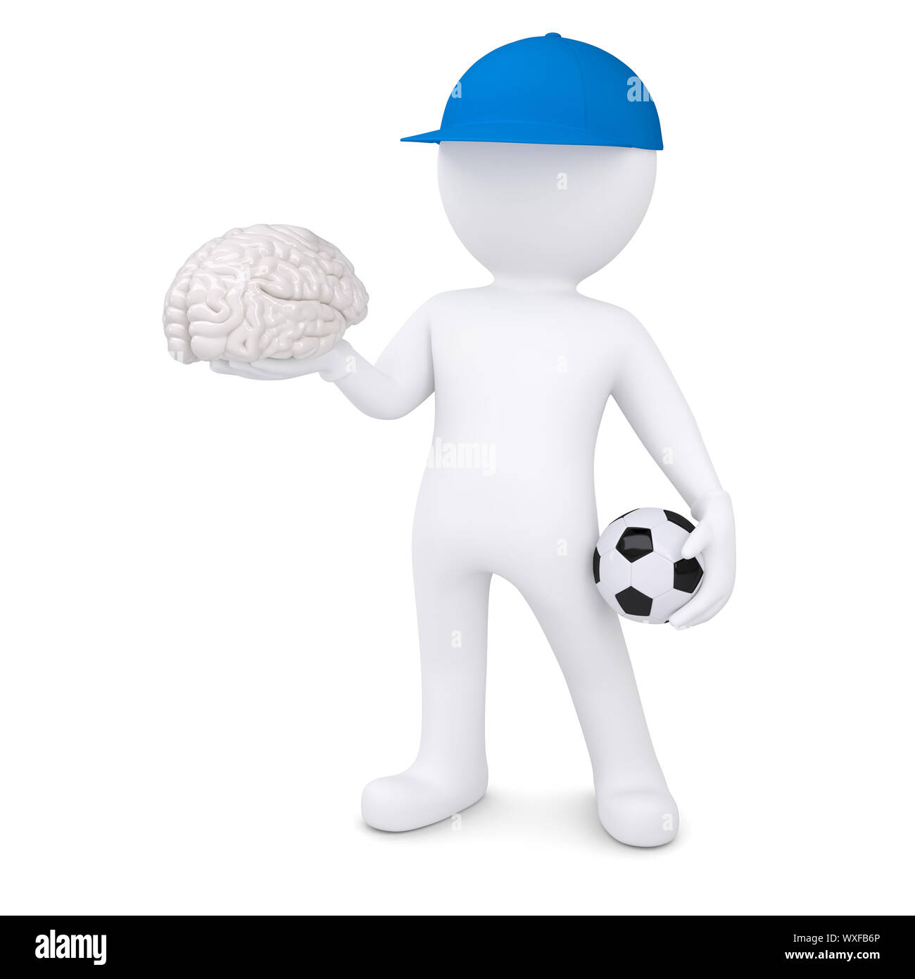 Anatomy of the soccer brain human Cut Out Stock Images & Pictures - Alamy
