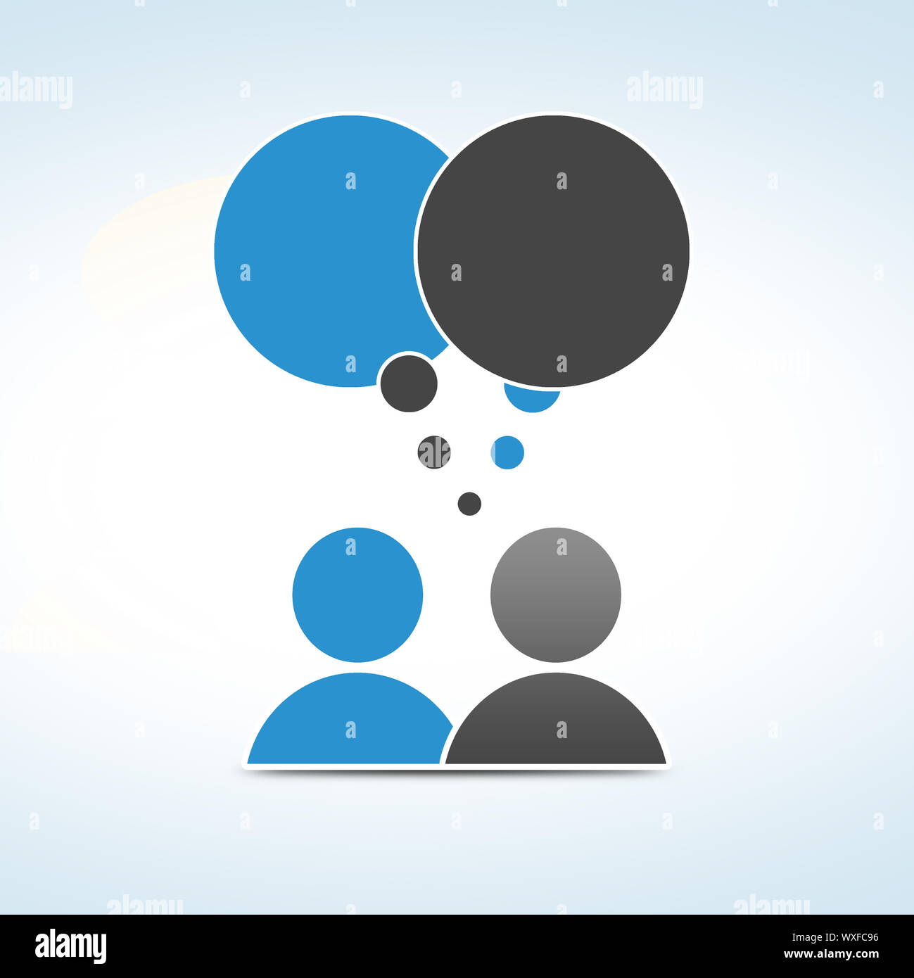 social media concept - conversation people with speech bubbles Stock ...