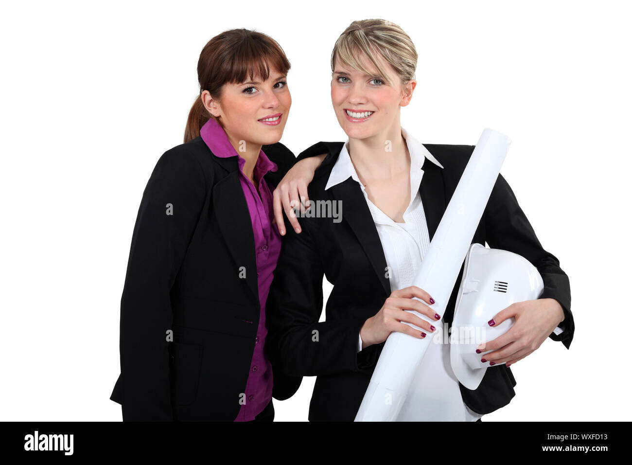 Female architect and friend Stock Photo - Alamy