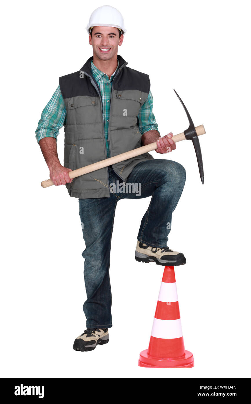 Worker operating Cut Out Stock Images & Pictures - Alamy