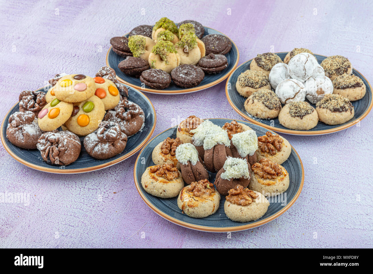 Turkish traditional sweets and cookies, candy. Bakery products. Sweet ...
