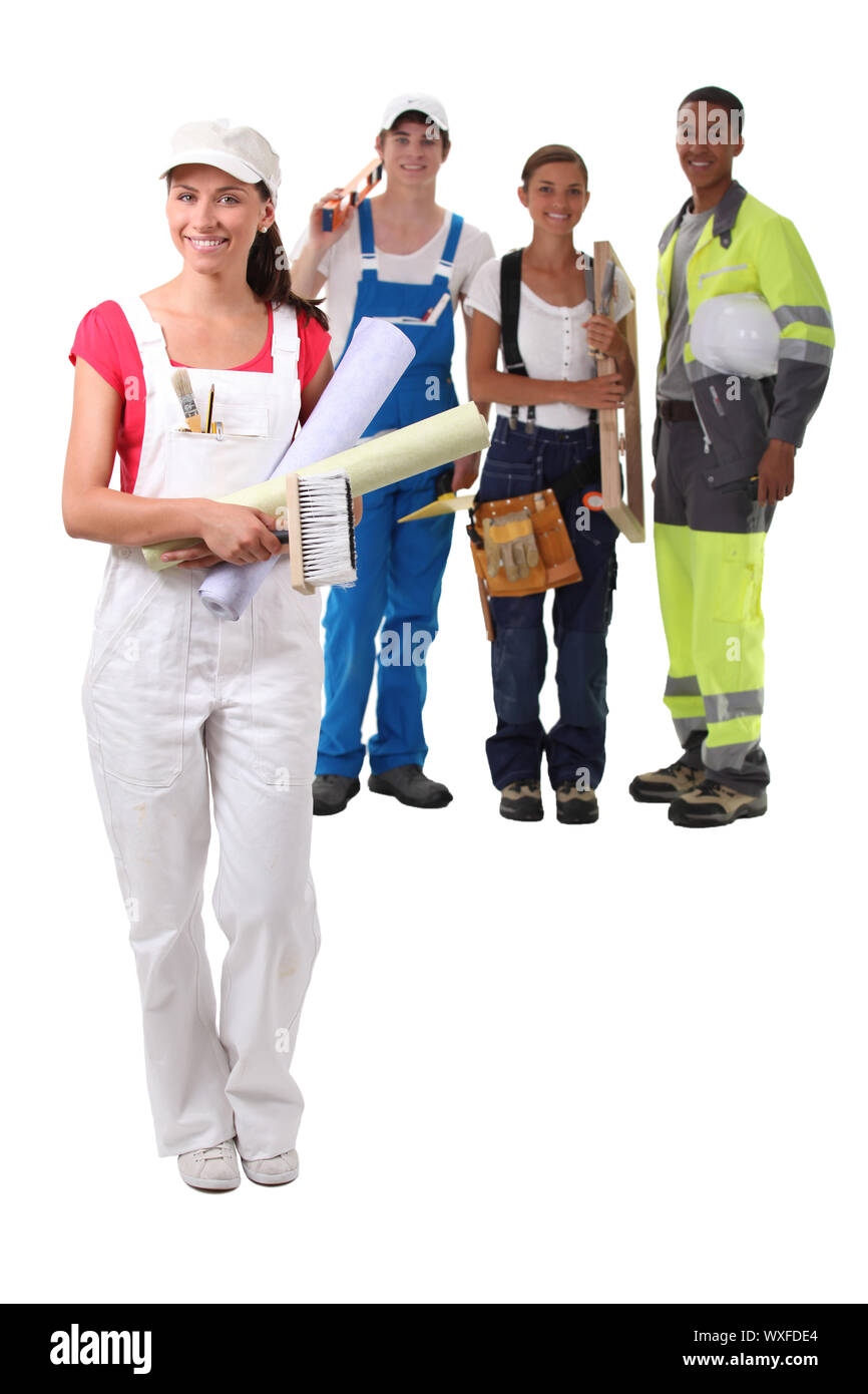 Apprentice boys building hi-res stock photography and images - Alamy