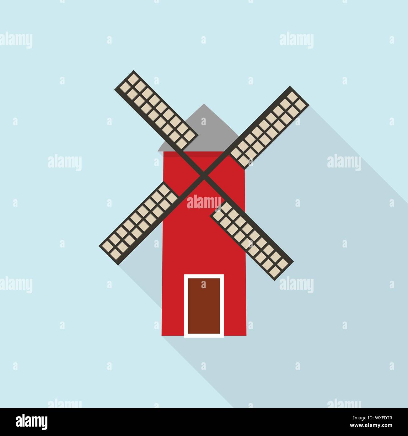 Windmill icon. Flat illustration of windmill vector icon for web design ...
