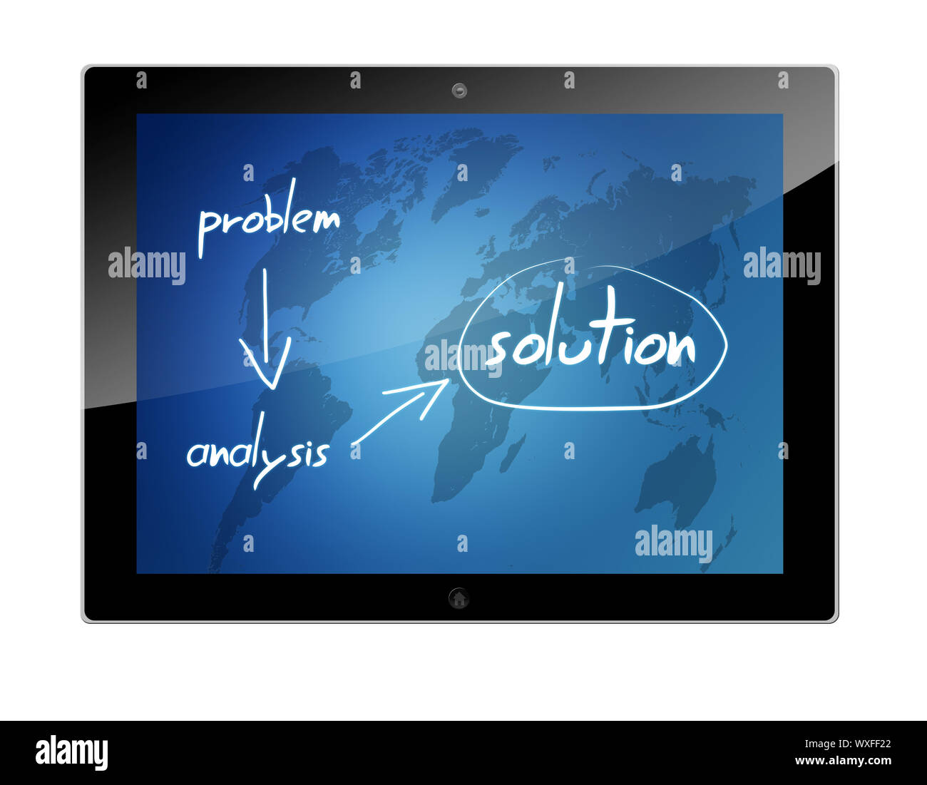 Tablet PC with concept of analysis solving problems and result in ...