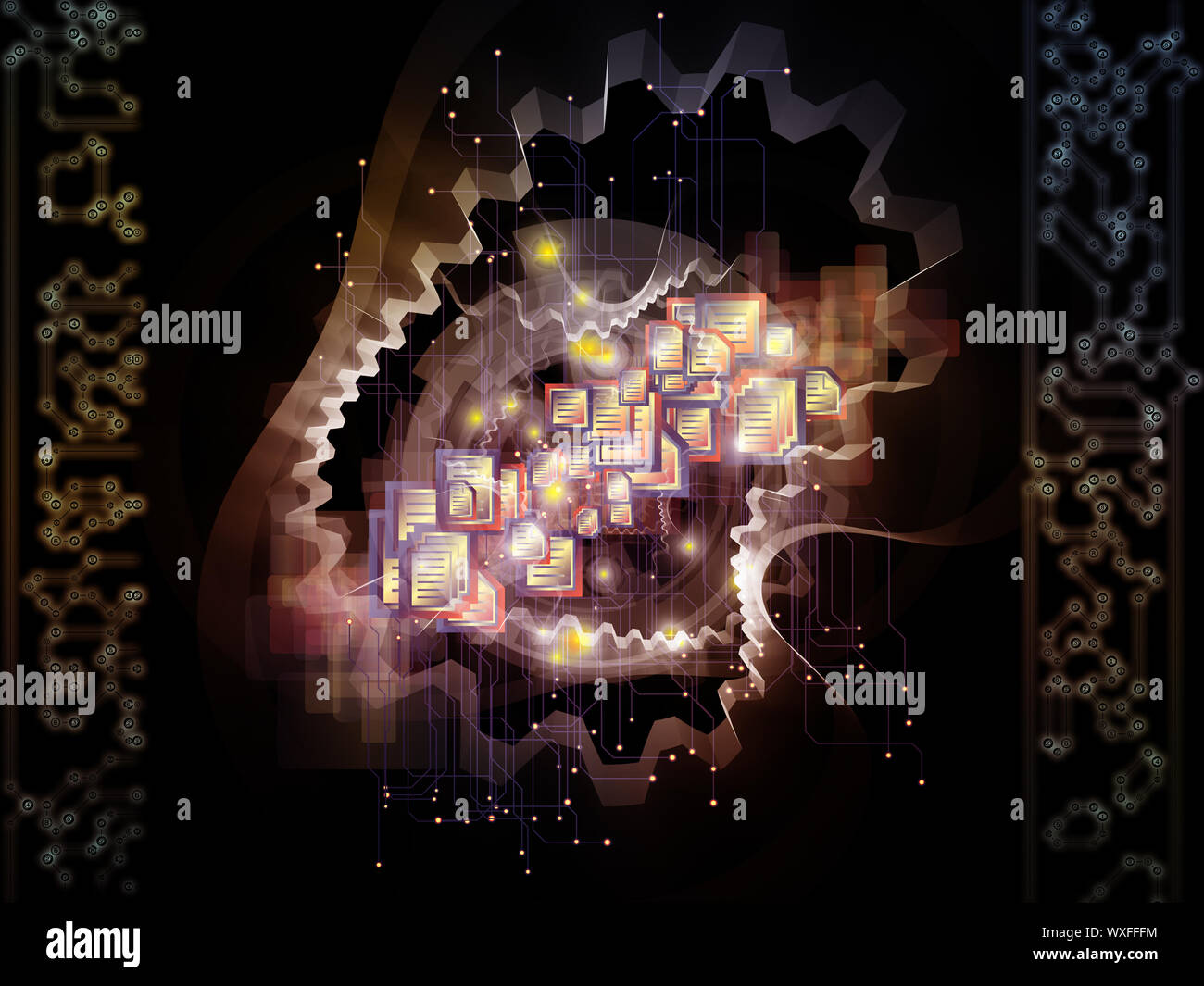 Composition of various technology related elements suitable as a ...