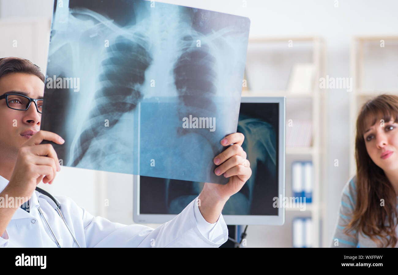 Young woman visiting radiologist for x-ray exam Stock Photo - Alamy