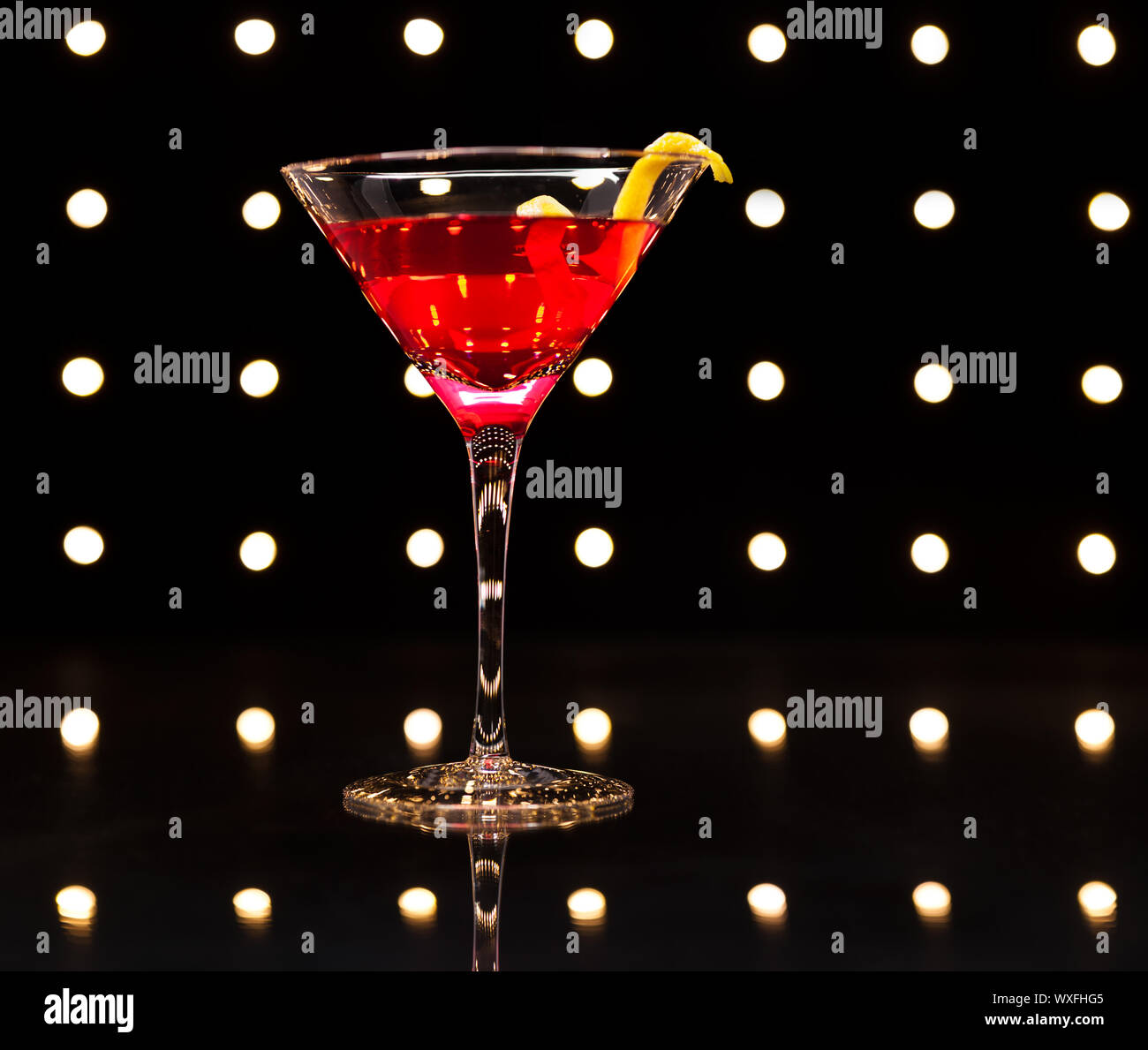 cosmopolitan cocktail on the disco dance floor Stock Photo - Alamy