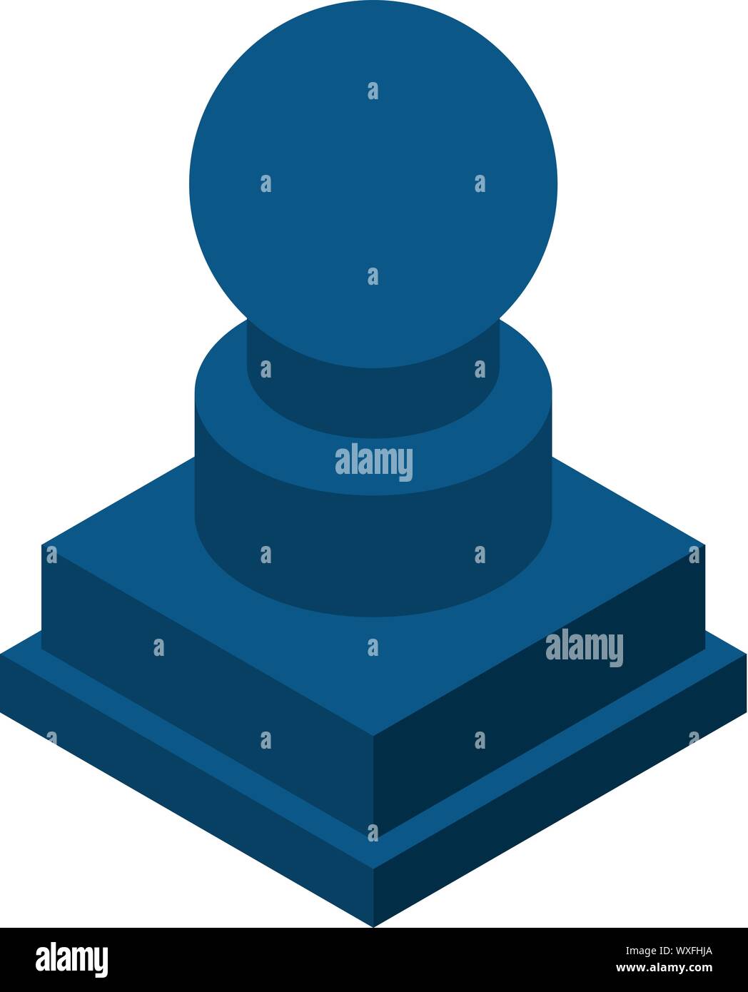 Wood stamp icon. Isometric of wood stamp vector icon for web design ...