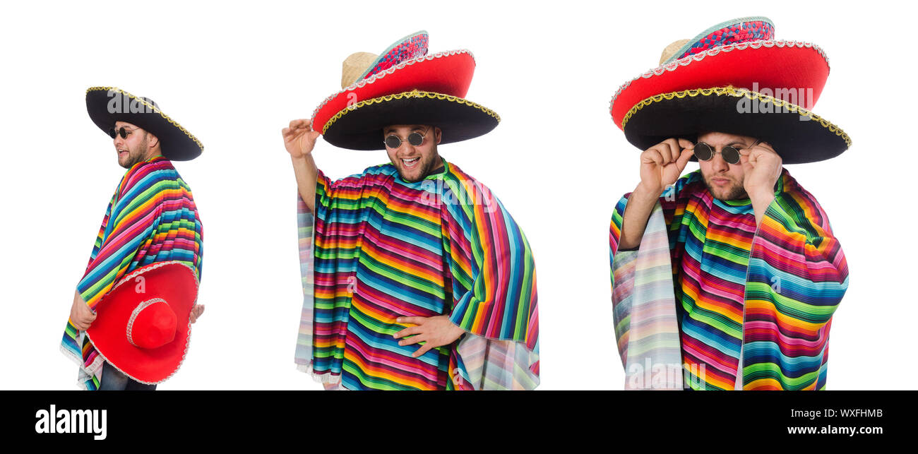 Funny mexican isolated on white Stock Photo - Alamy
