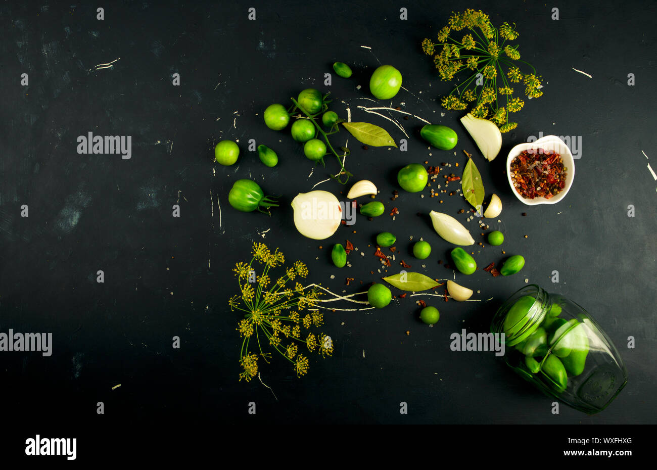 TEXTURE OF VEGETABLES ON A DARK BACKGROUND. CONCEPT OF PREPARING ...