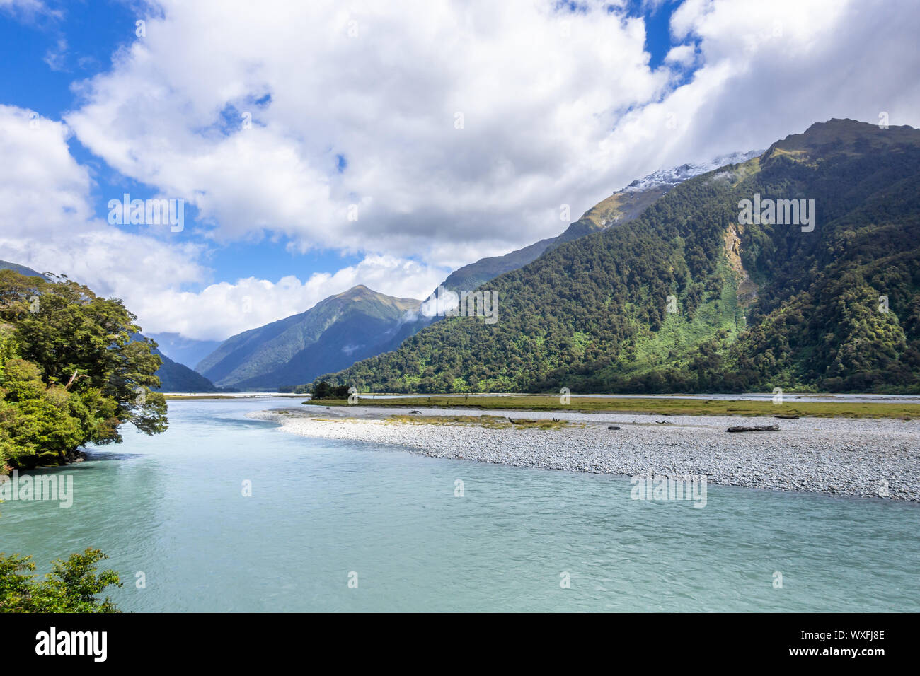 river landscape scenery in south New Zealand Stock Photo - Alamy