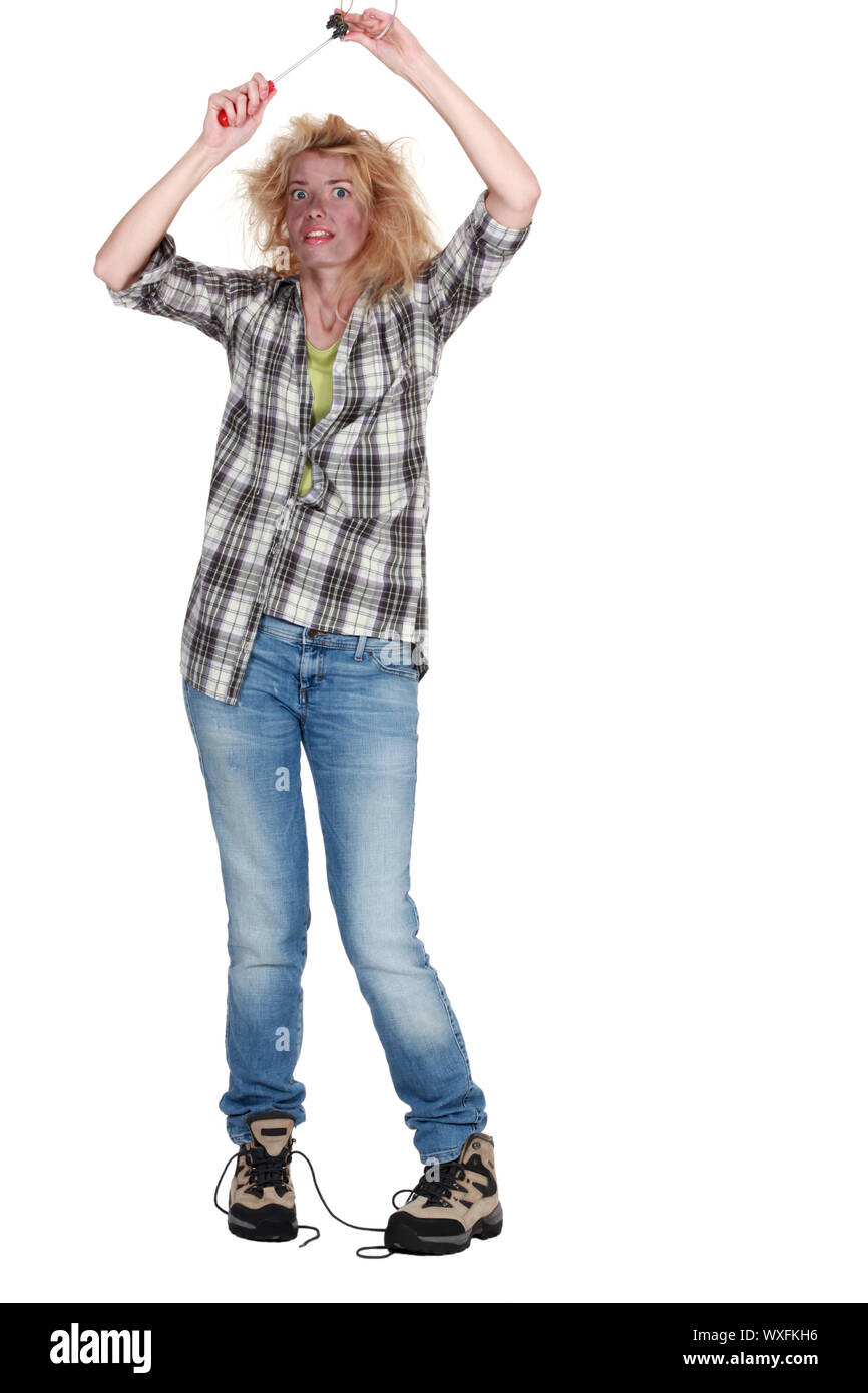 Watch out, you'll get a shock ! Stock Photo - Alamy