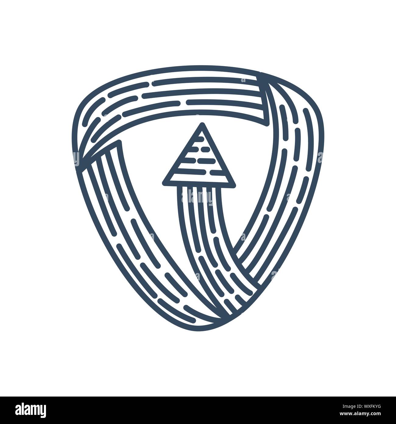 Shield Arrow Direction collection Vector outline Stock Vector Image ...