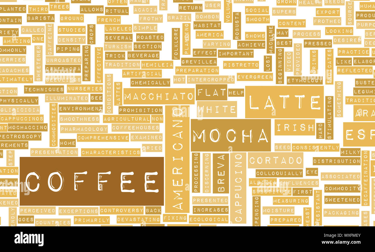 Coffee Selection as a Creative Concept Background Stock Photo - Alamy