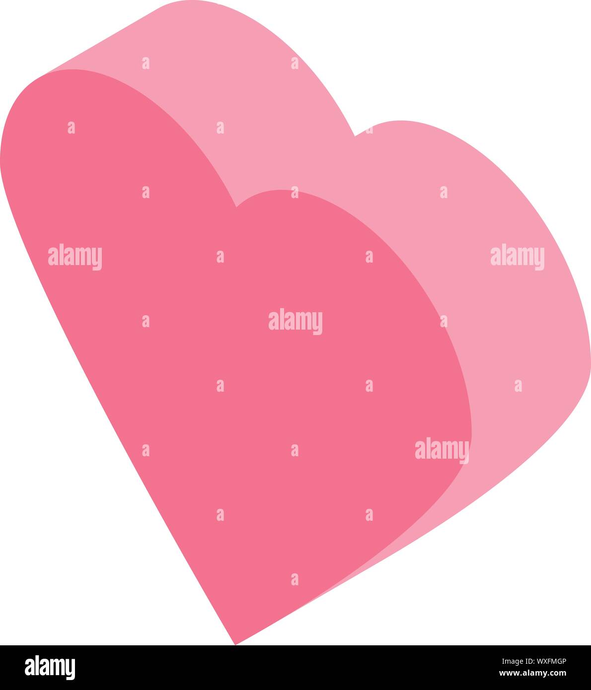Love heart icon. Isometric of love heart vector icon for web design ...