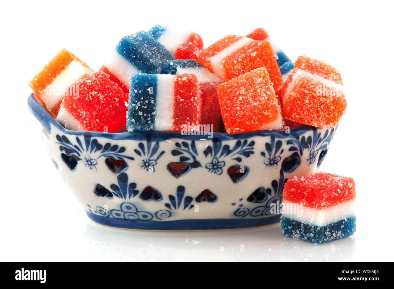 Traditional Dutch candy in colors of the flag Stock Photo - Alamy