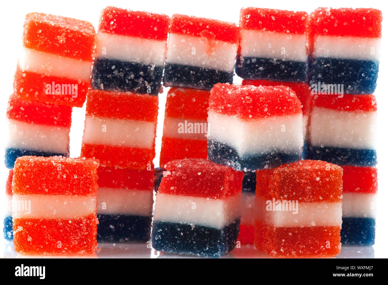 Traditional Dutch candy in colors of the flag Stock Photo - Alamy
