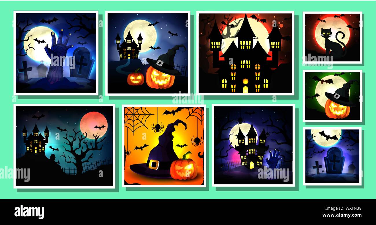 Scary scenes Stock Vector Images - Alamy
