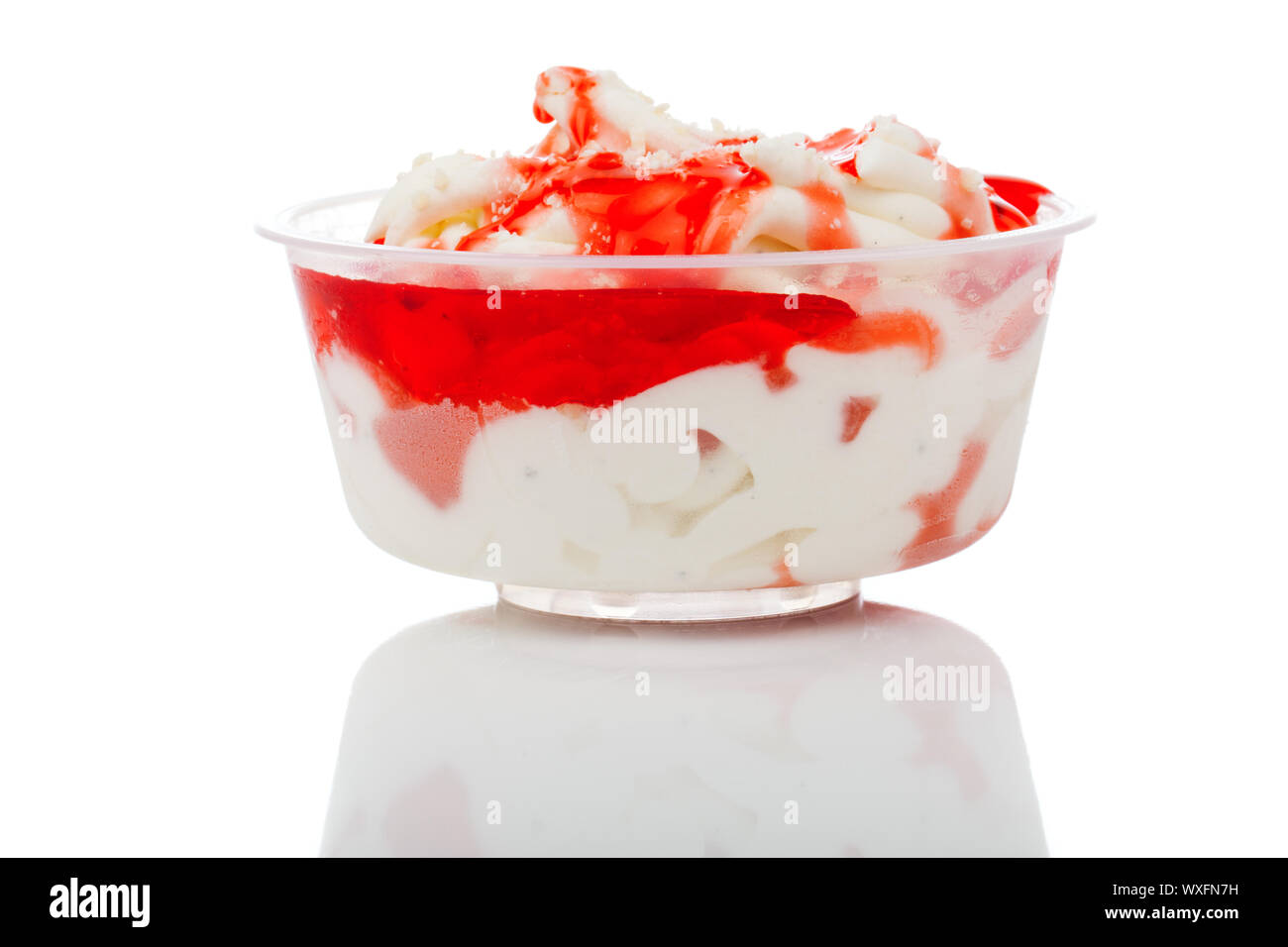 ice cream in a plastic cup Stock Photo - Alamy