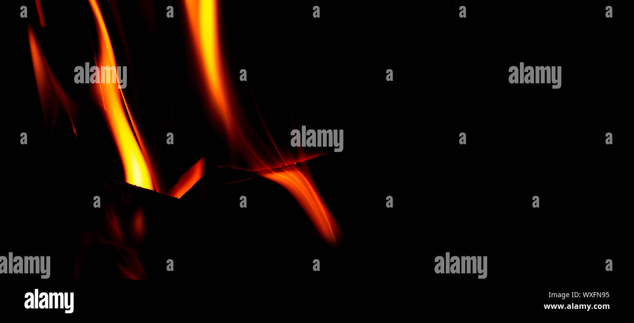 Fire texture isolated on black background. Fire flames on black ...