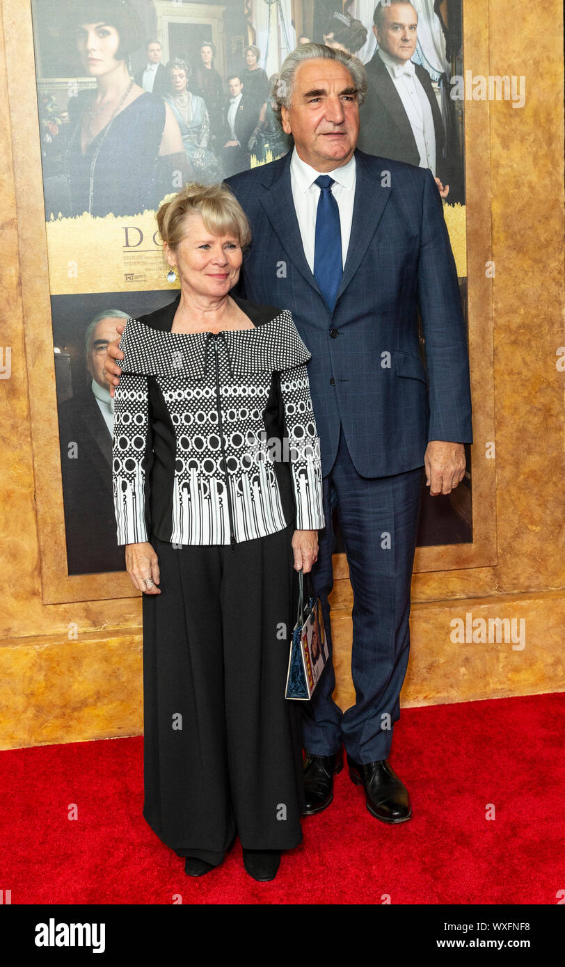 New York, NY - September 16, 2019: Imelda Staunton and Jim Carter ...