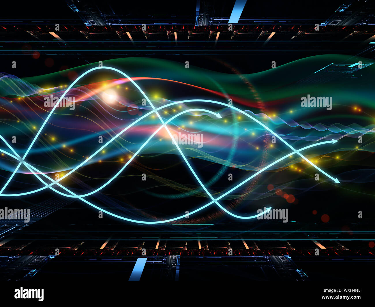 Design composed of arrows and directional abstract forms as a metaphor ...