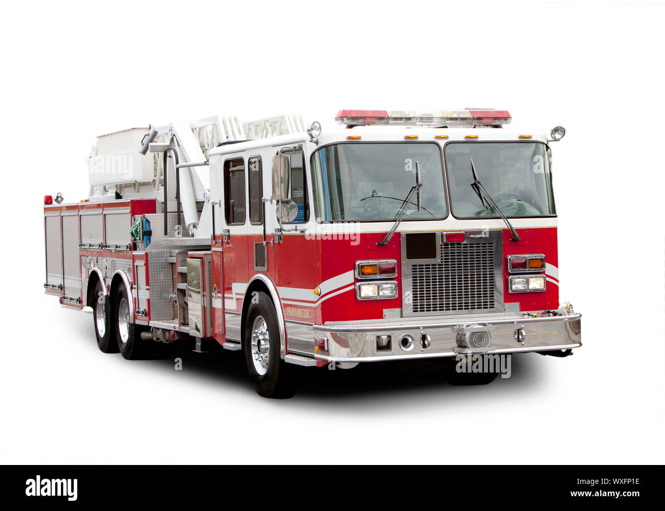 Red white fire truck hi-res stock photography and images - Alamy