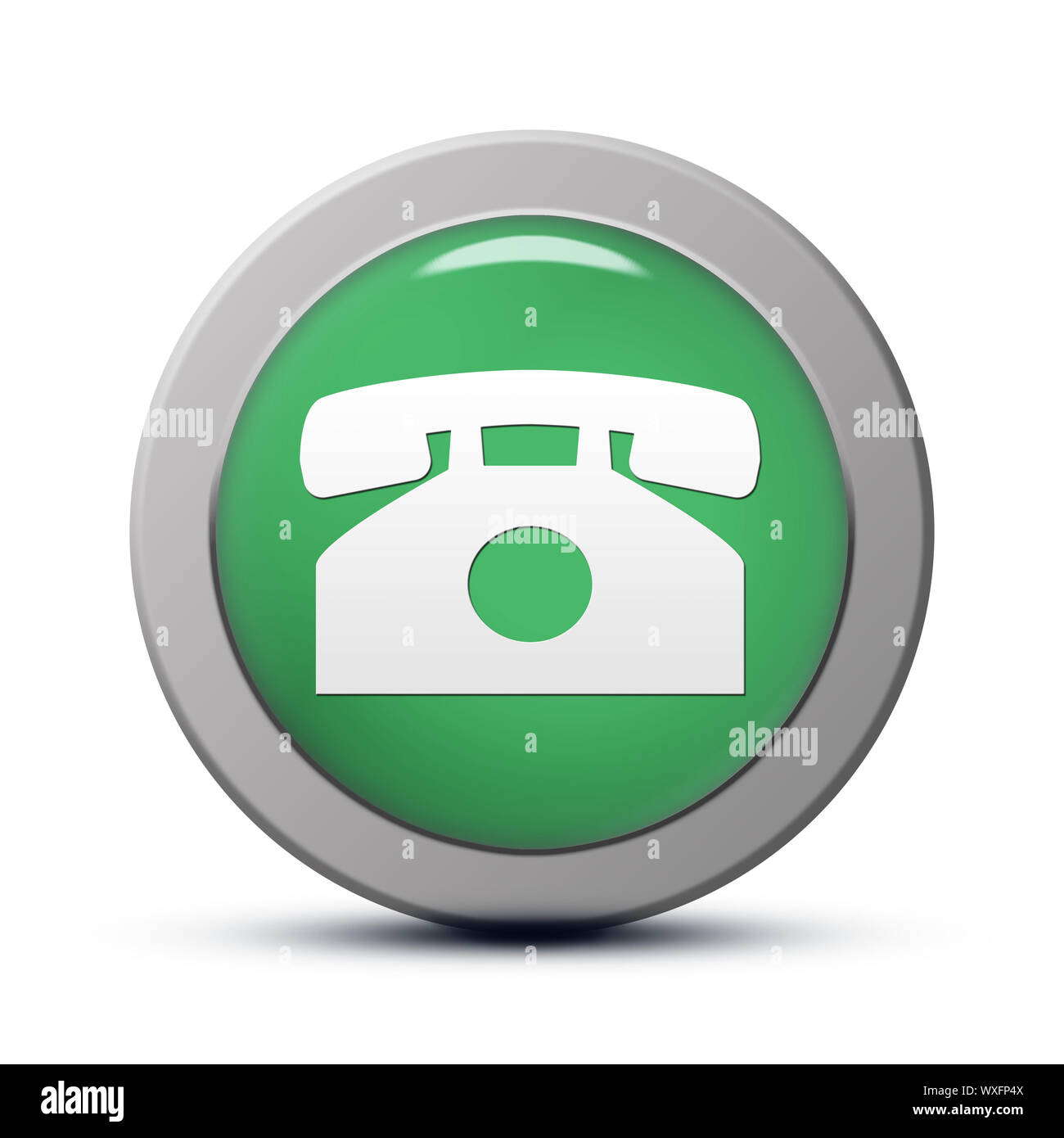Phone icon internet button green hi-res stock photography and images ...