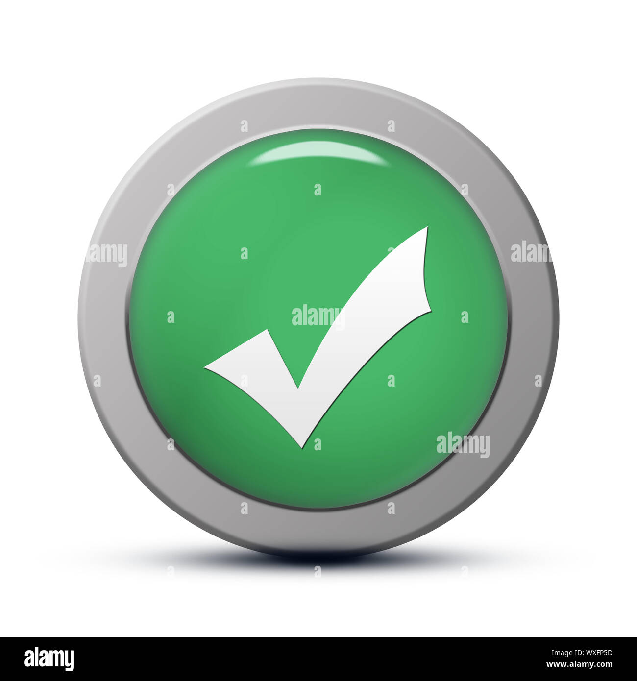 green round Icon series : Validate button Stock Photo - Alamy