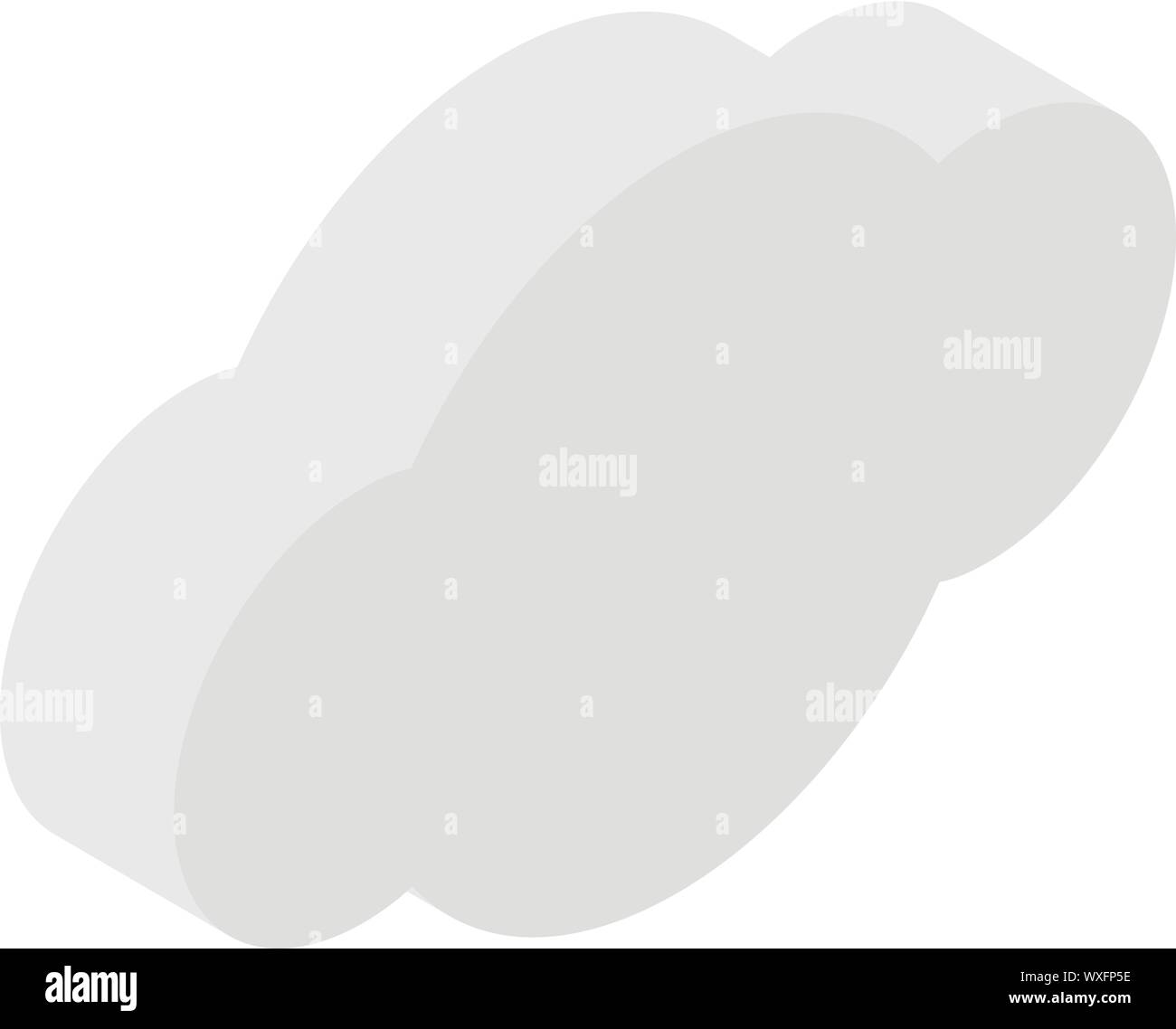Gray cloud icon. Isometric of gray cloud vector icon for web design ...