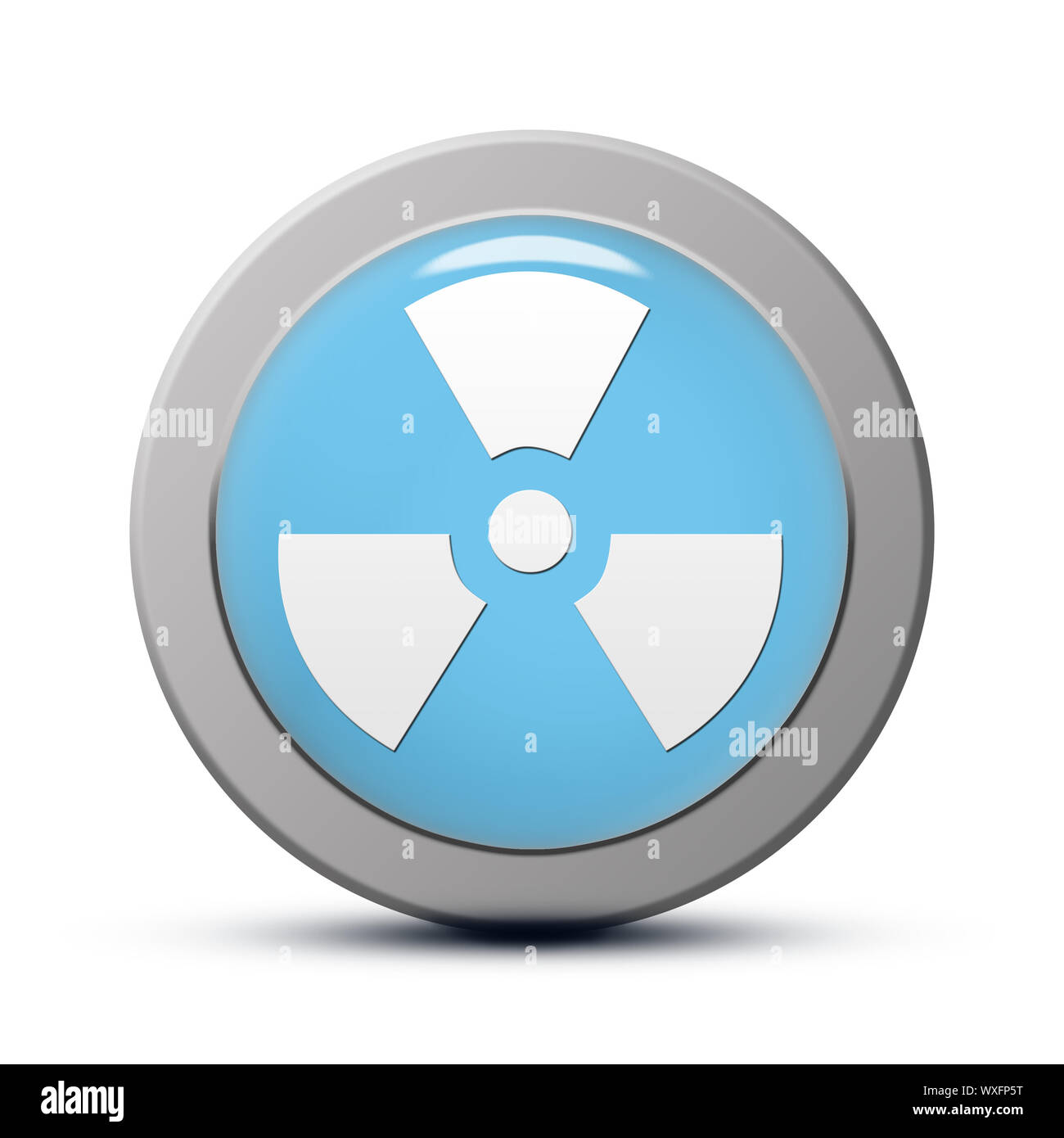blue round Icon series : Radiation button Stock Photo - Alamy