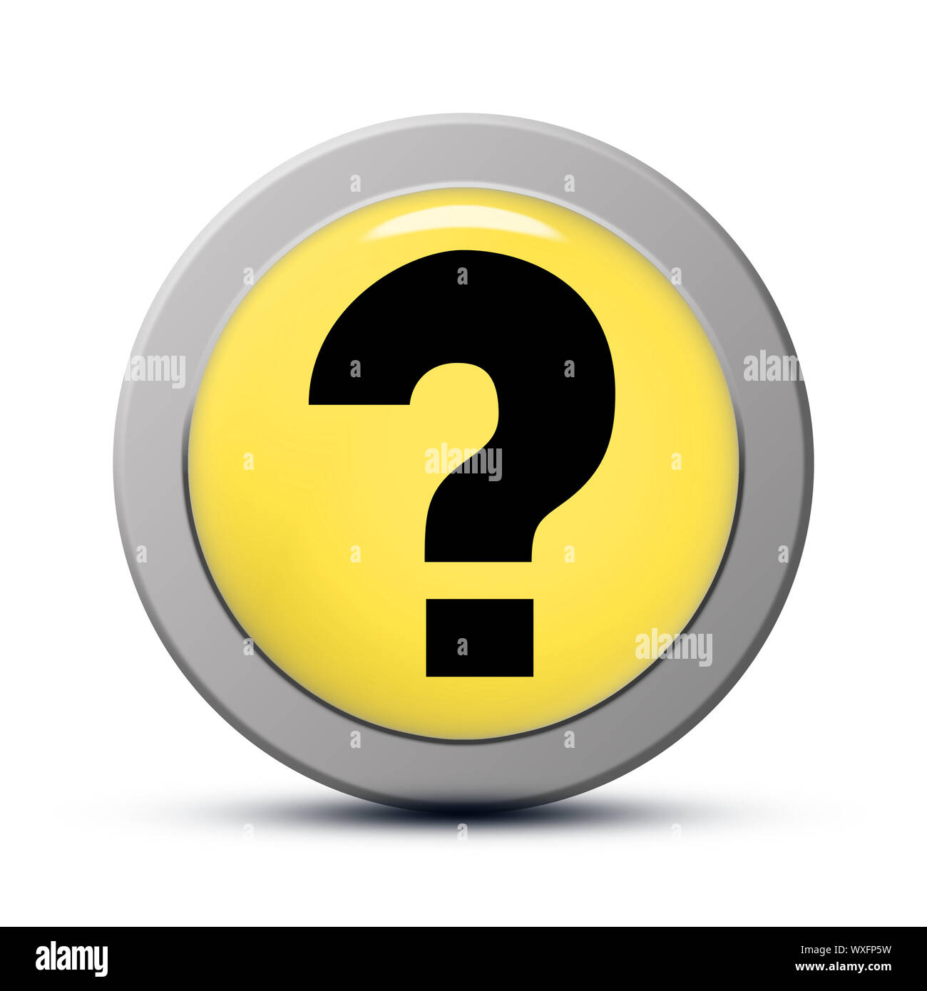 3d button red with question mark sign hi-res stock photography and ...