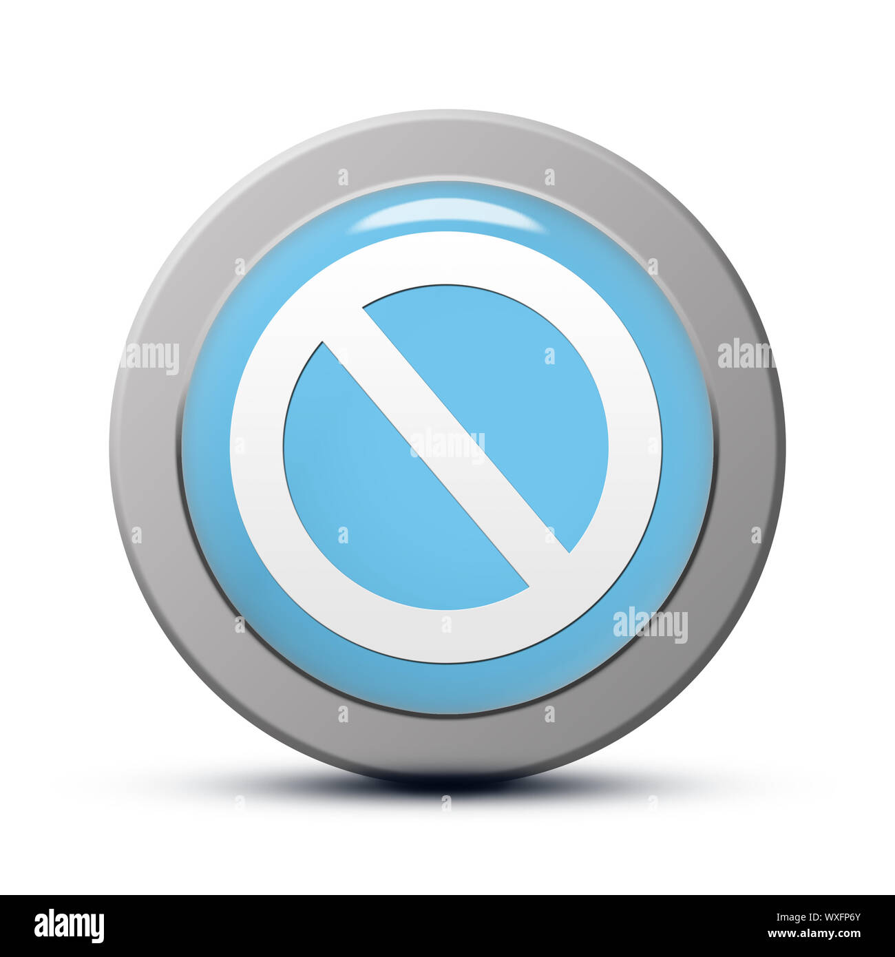 blue round Icon series : Access denied button Stock Photo - Alamy