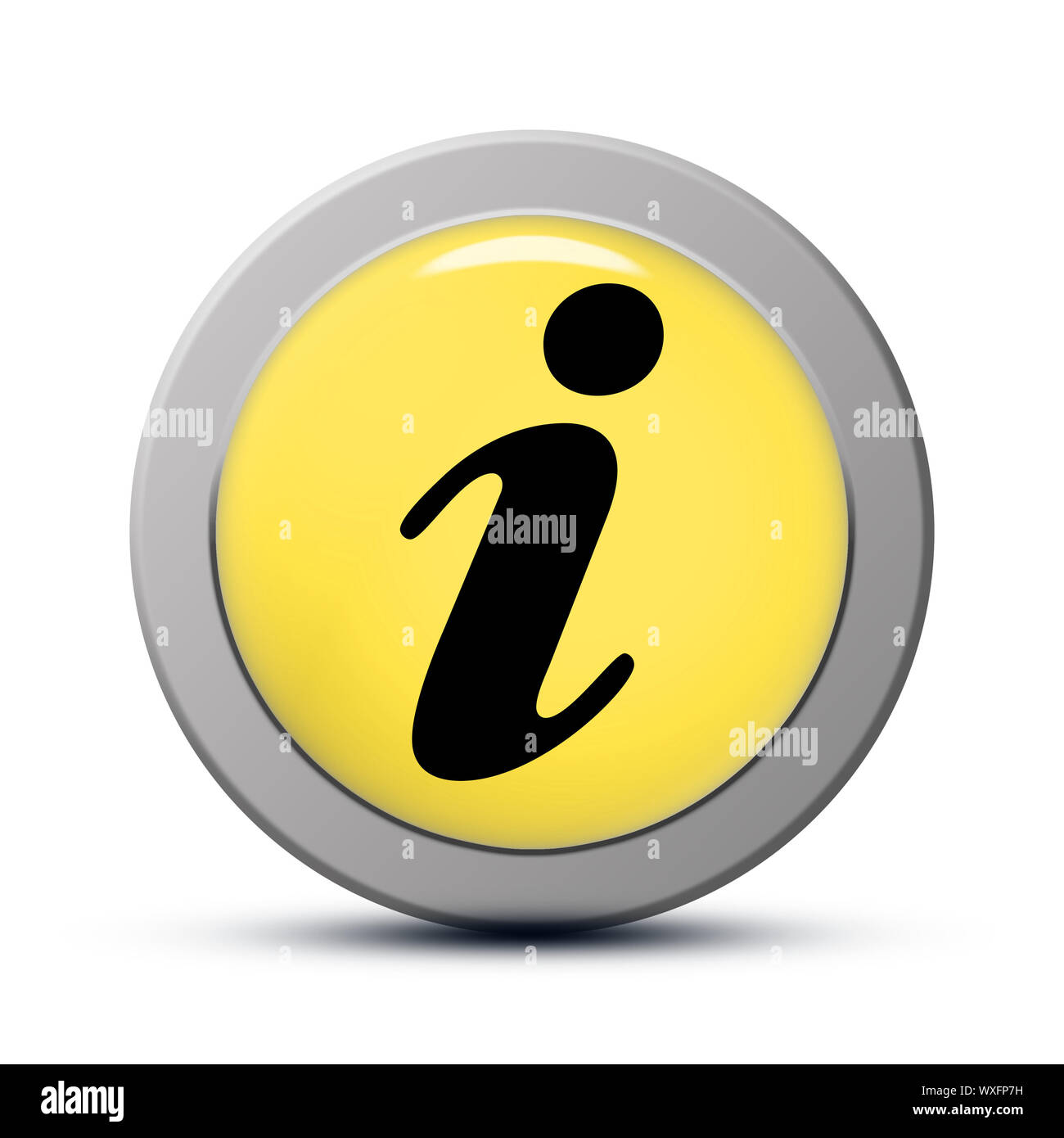 yellow round Icon series : Info button Stock Photo - Alamy