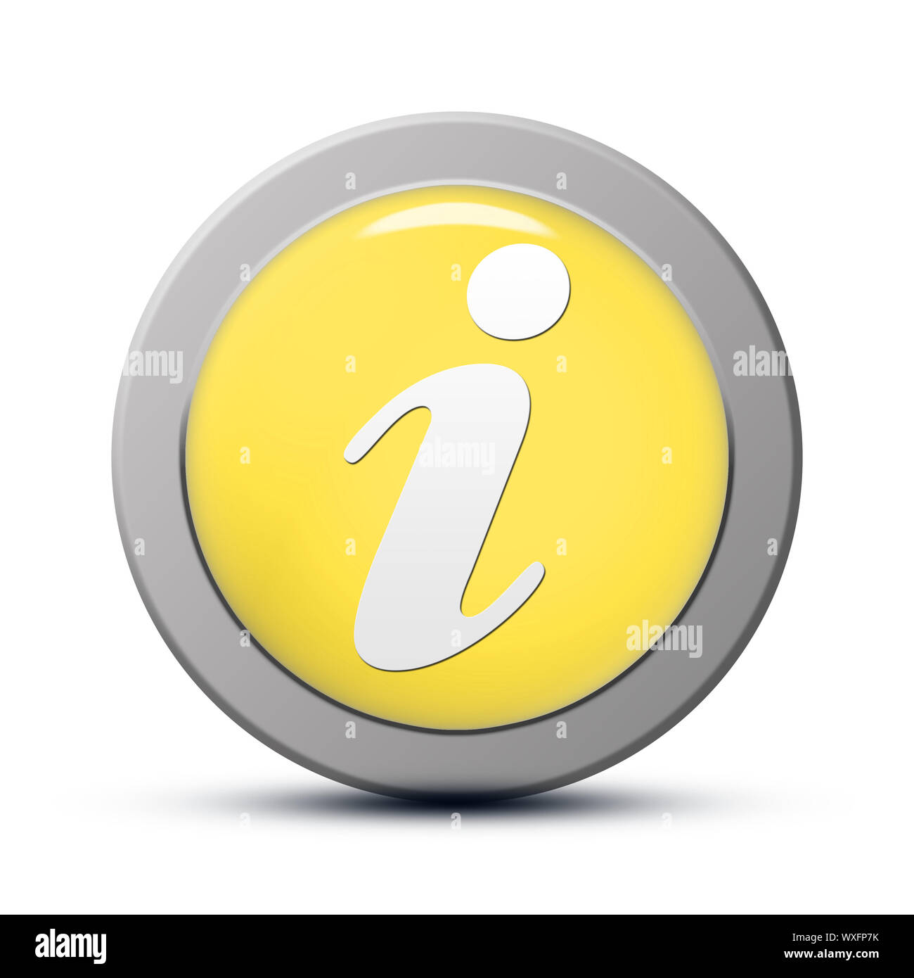 yellow round Icon series : Info button Stock Photo - Alamy
