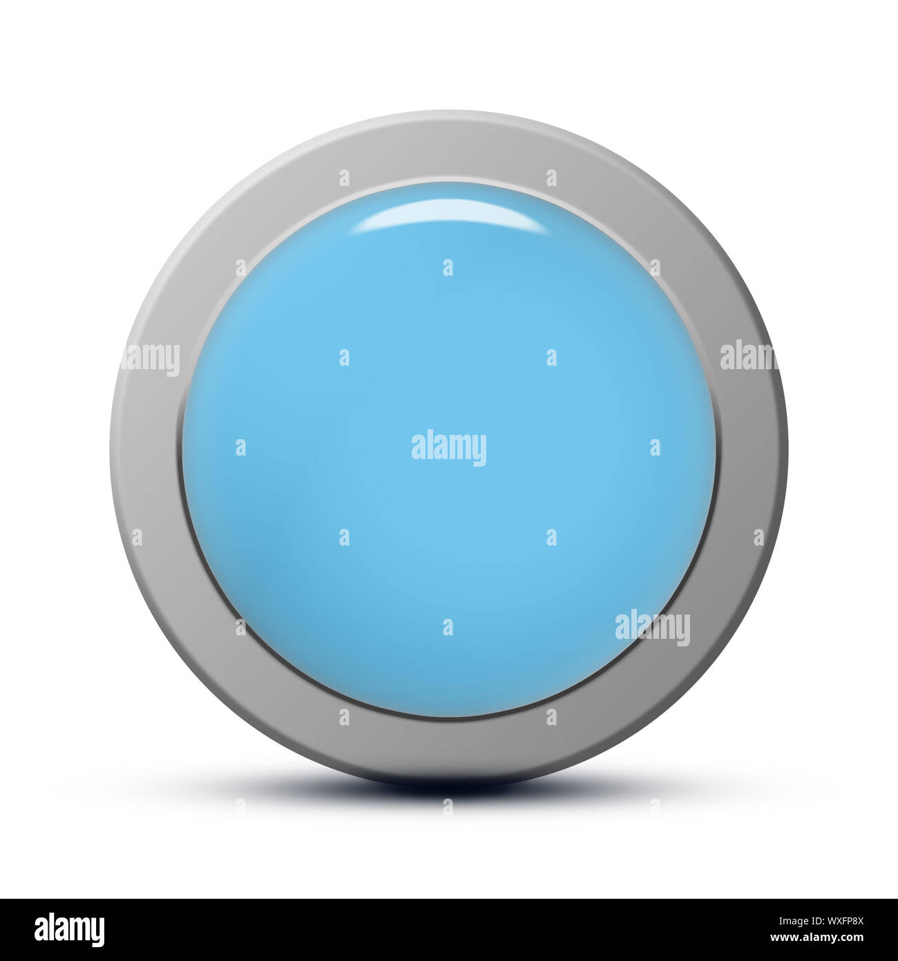 blue round Icon series : clean button Stock Photo - Alamy