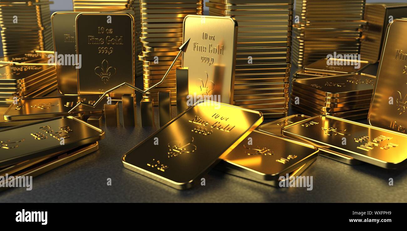 Rising Gold Rate Stock Photo - Alamy