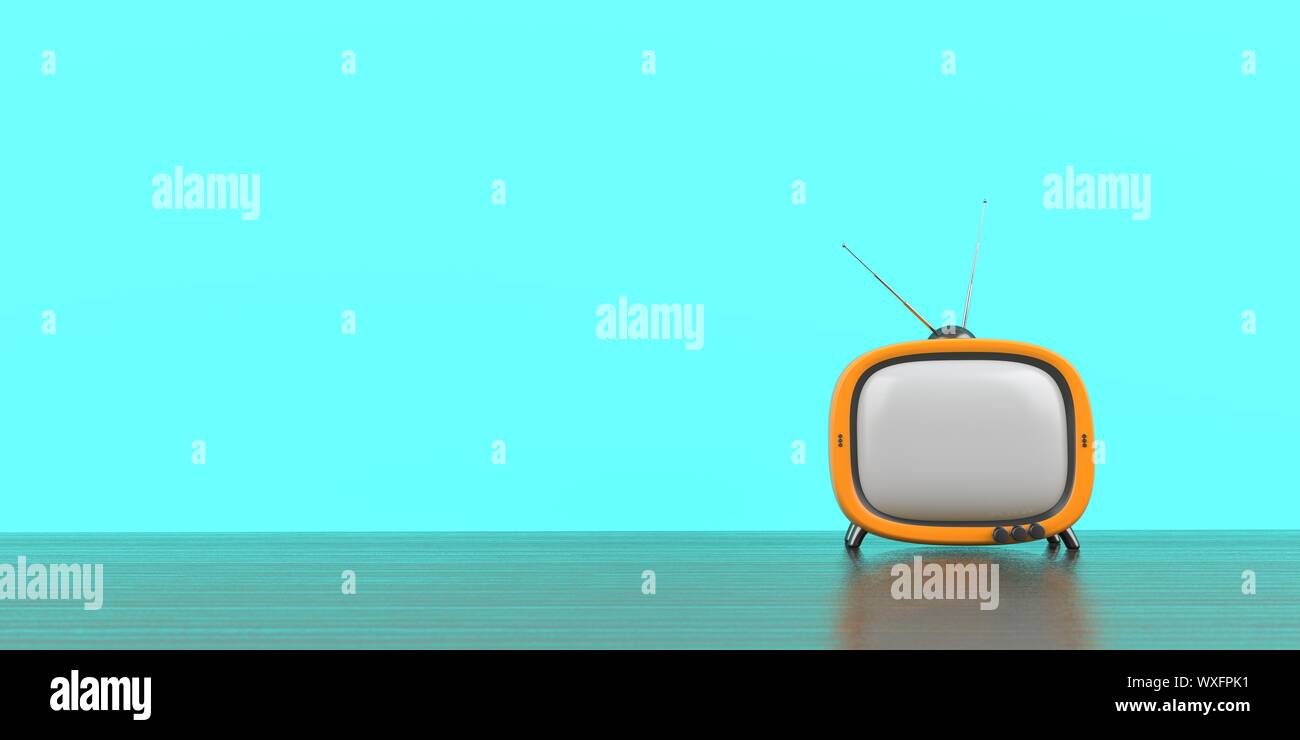 Orange TV Banner Stock Photo - Alamy