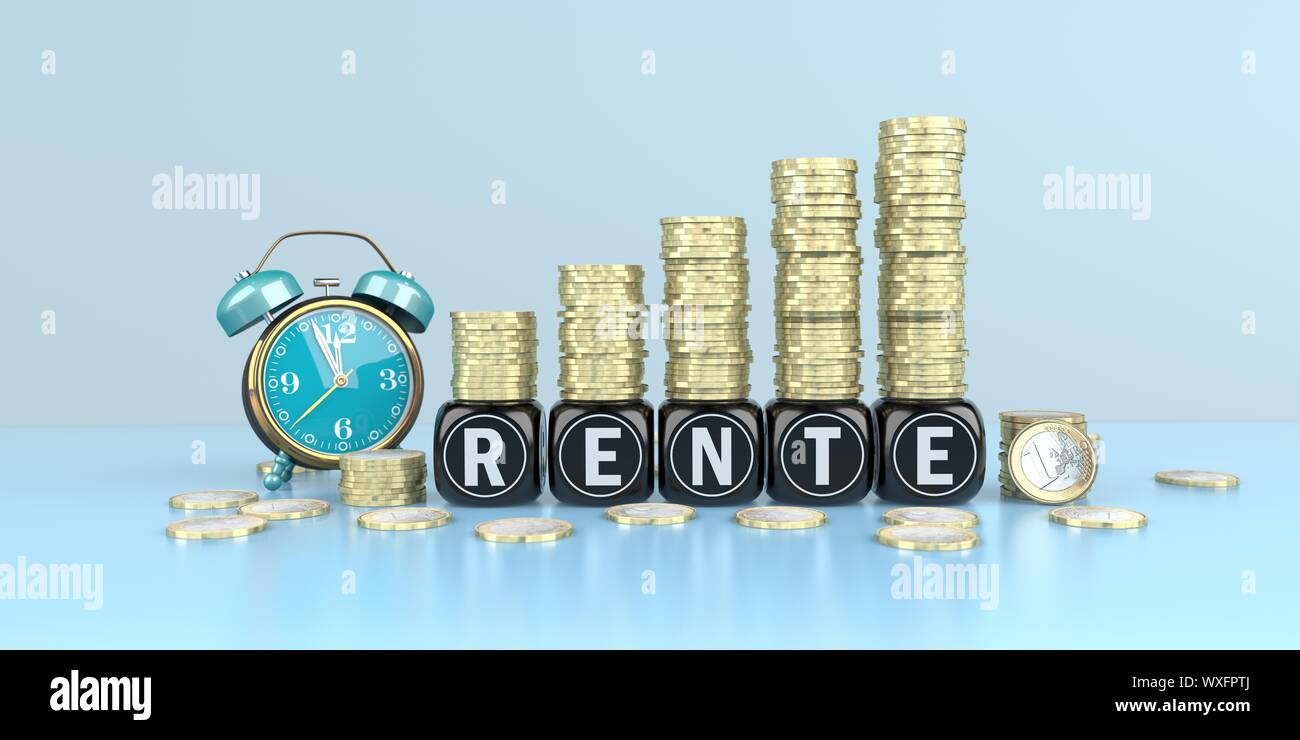 Rente Time Euro Coins Chart Stock Photo - Alamy