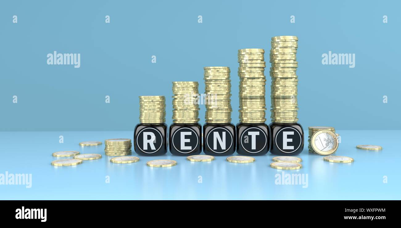 Rente Euro Coins Chart Stock Photo - Alamy