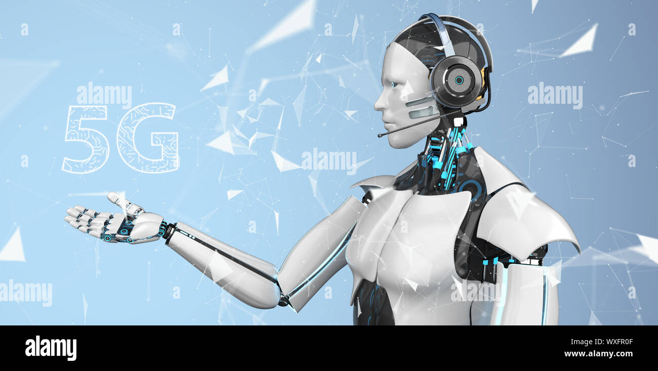 Call Bot 5G Network Stock Photo - Alamy